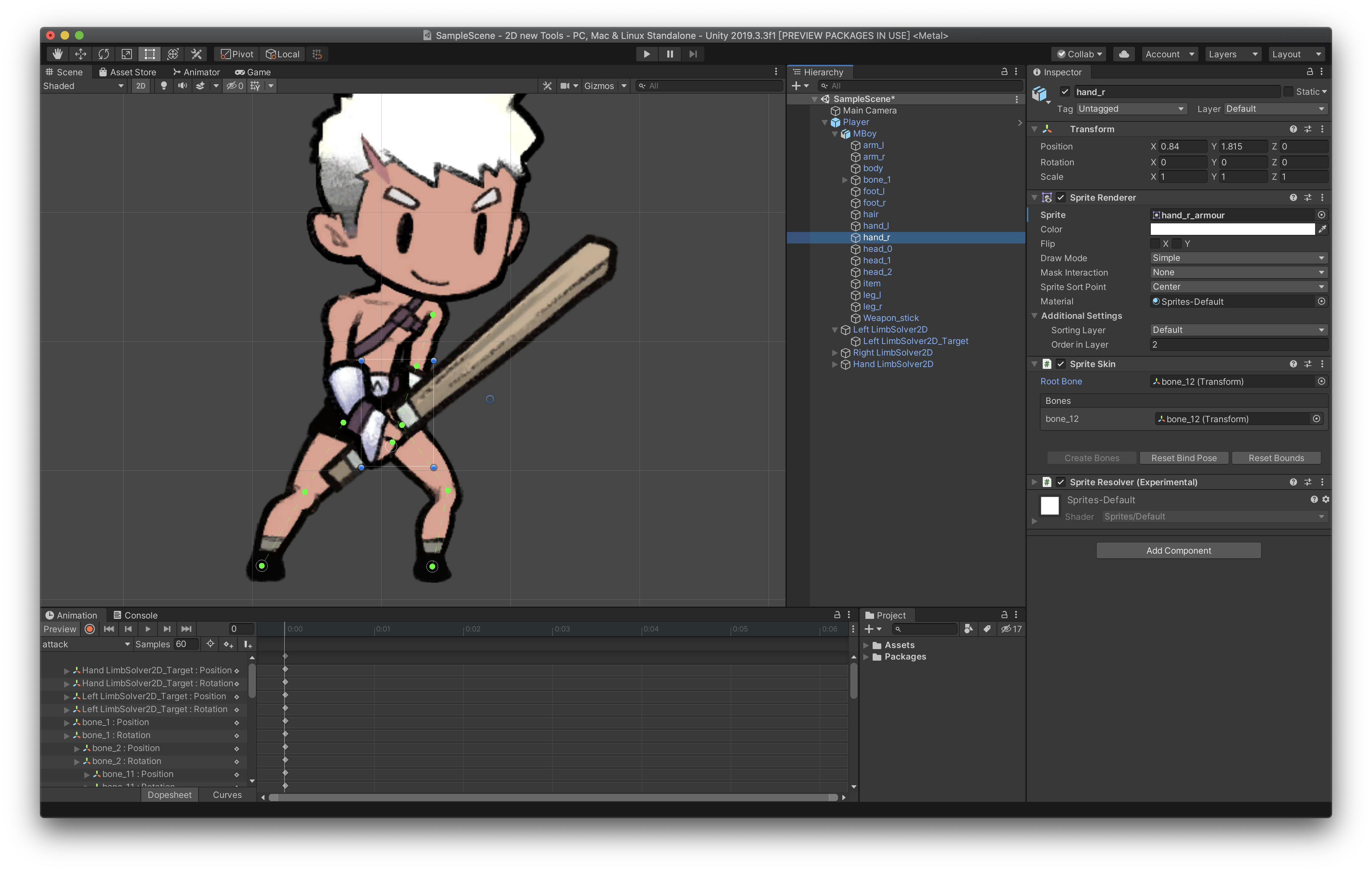 Unity2019.3最新2D/骨骼/IK/动画/换装/全面指南！ - Unity Connect