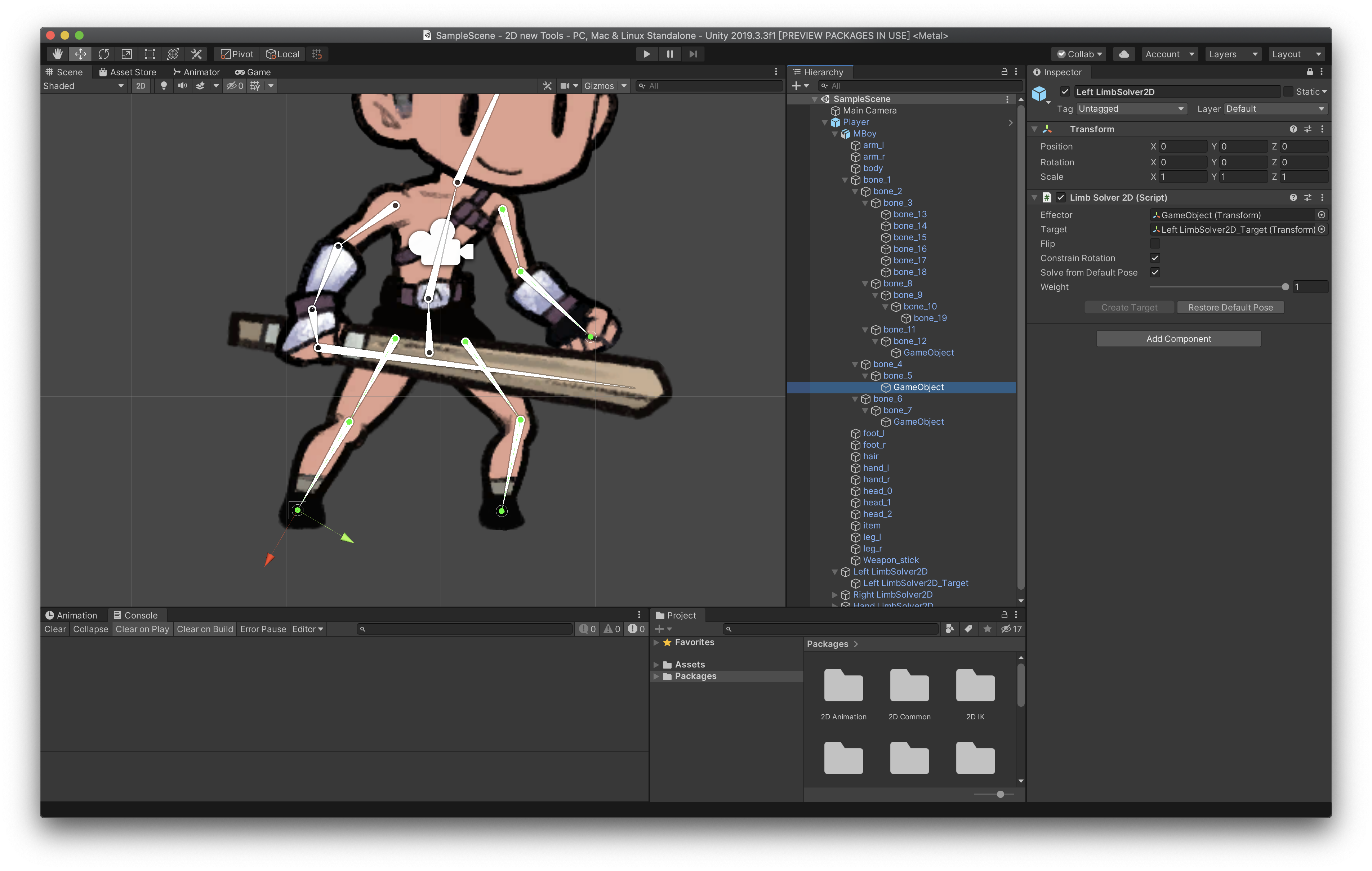 Unity2019.3最新2D/骨骼/IK/动画/换装/全面指南！ - Unity Connect