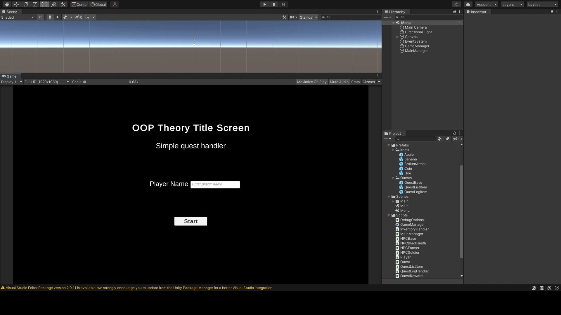 Junior Programmer: Apply object-oriented principles - Unity Learn