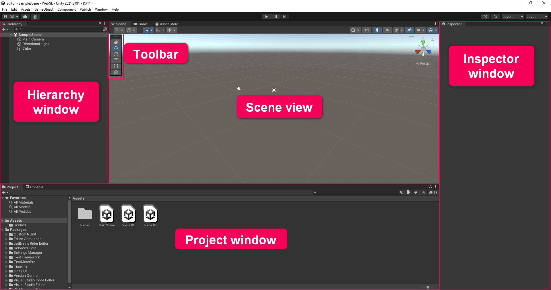 Get Started In The Unity Editor Create With Unity Get Started In The Unity Editor Create With Unity
