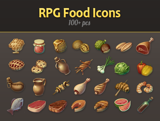 Rpg Food Icon Pack Unity Connect