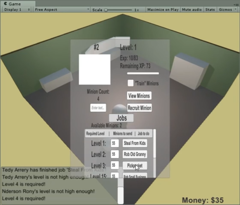 Minion Manager Unity Connect