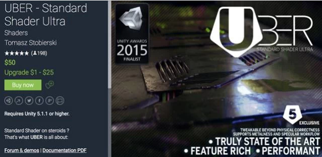 UBER - Standard Shader Ultra介绍 - Unity Connect